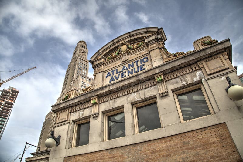 Atlantic Avenue in Brooklyn Stock Photo - Image of skyscraper, avenue ...