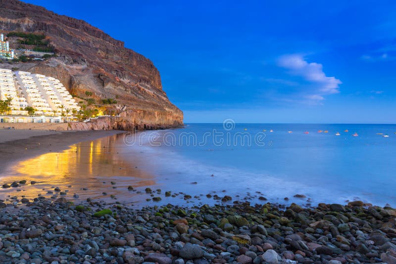 Atlantic Beach of Gran Canaria Island in Taurito Stock Photo - Image of ...
