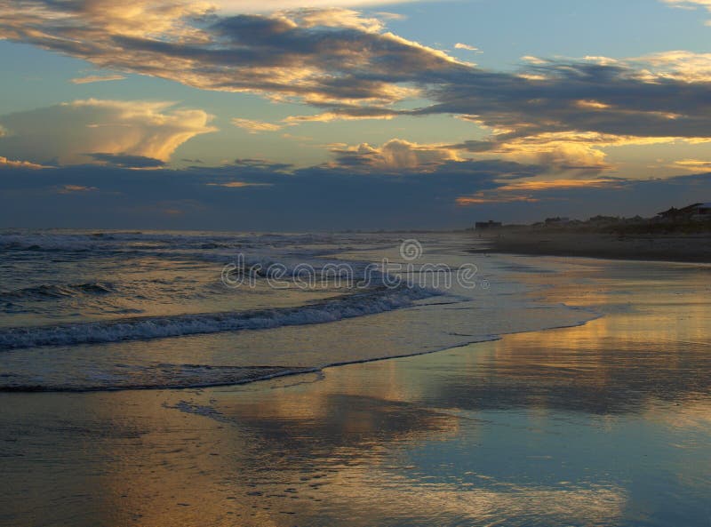 Atlantic Beach Sunset stock photo. Image of shine, bogue - 72312108