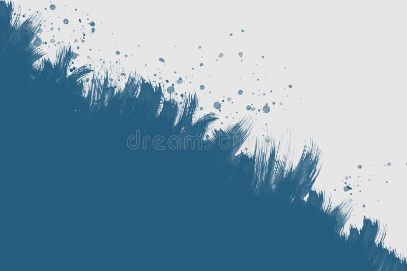 Atlantic Blue Abstract Watercolor Paint Brush, Texture. Background ...