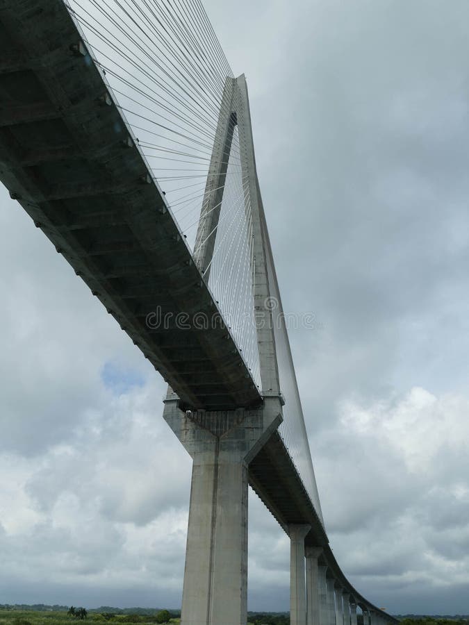Atlantic Bridge Suspended Across the Panama Canal Stock Photo - Image ...