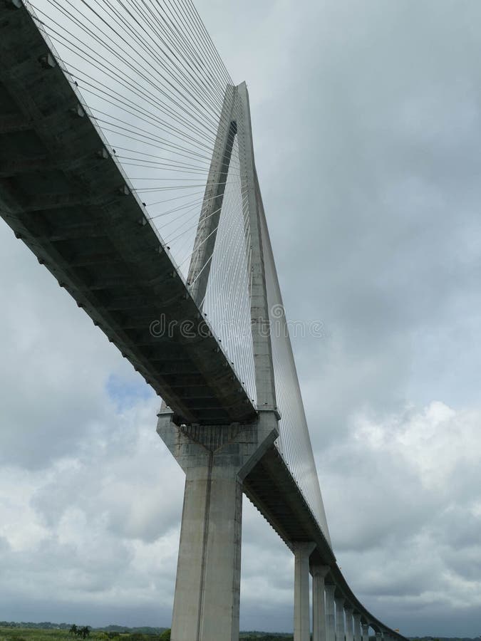 Atlantic Bridge Suspended Across the Panama Canal Stock Photo - Image ...