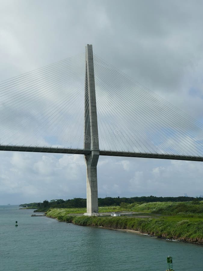Atlantic Bridge Suspended Across the Panama Canal Stock Photo - Image ...
