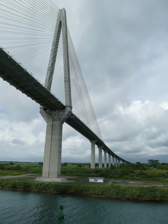 Atlantic Bridge Suspended Across the Panama Canal Stock Photo - Image ...