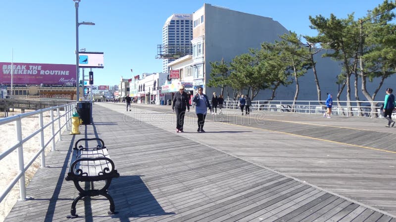 Atlantic City Boardwalk stock video. Video of atlantic - 130106105