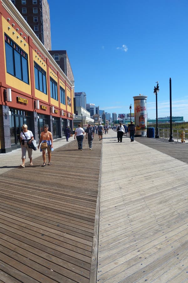 Atlantic City Boardwalk editorial stock photo. Image of jersey - 44642483