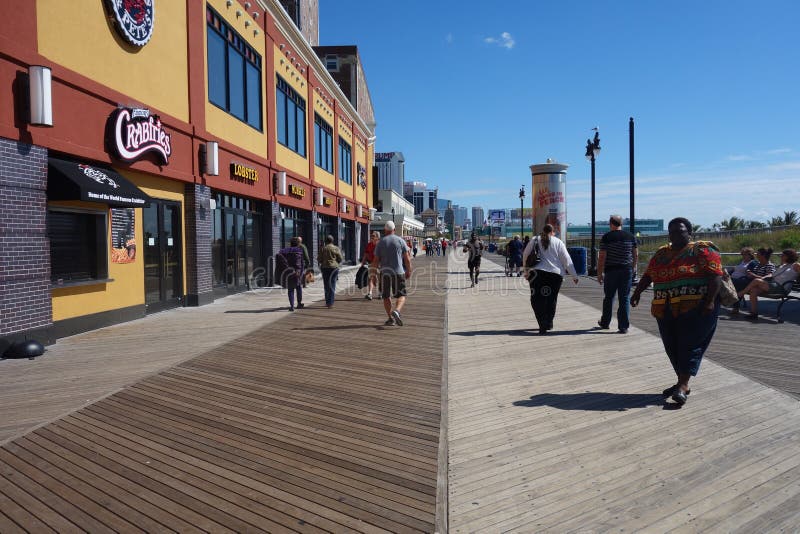 Atlantic City Boardwalk editorial photography. Image of gamble - 44642667