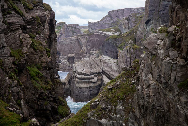 Atlantic Coast Cliffs at Mizen Head, Ireland Stock Image - Image of ...
