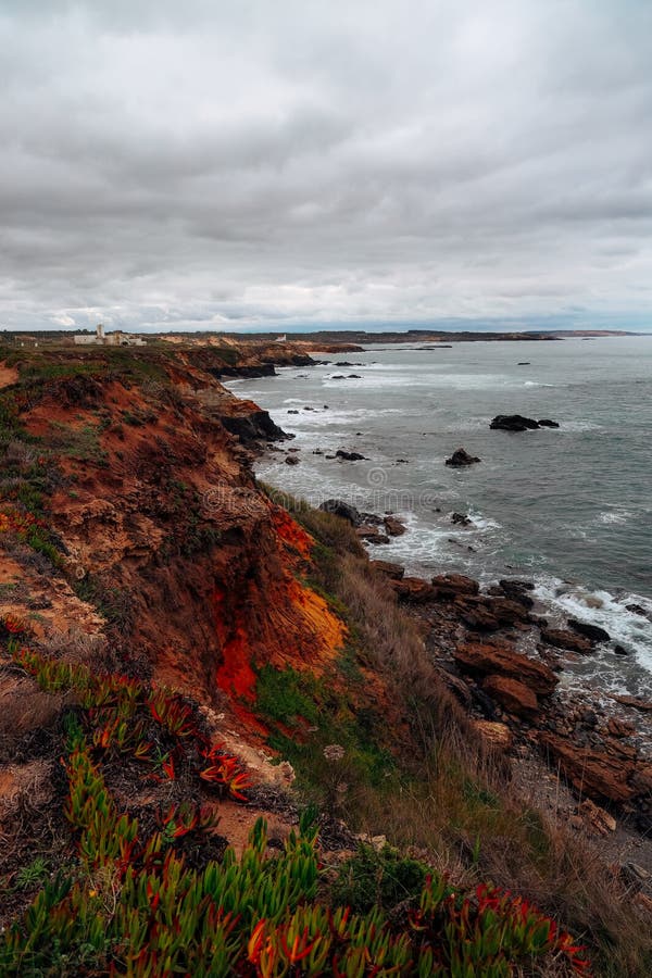 Atlantic Coast on Slopes. Dramatic Lighting Stock Image - Image of rock ...