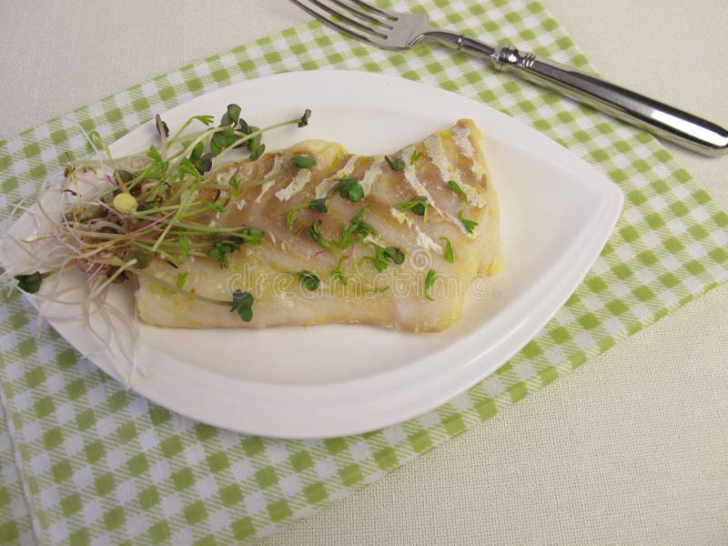 Atlantic Cod Fillet and Shoot Vegetables Stock Image - Image of healthy ...