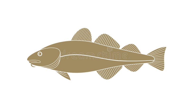 Atlantic Cod Logo. Isolated Cod on White Background Stock Vector ...