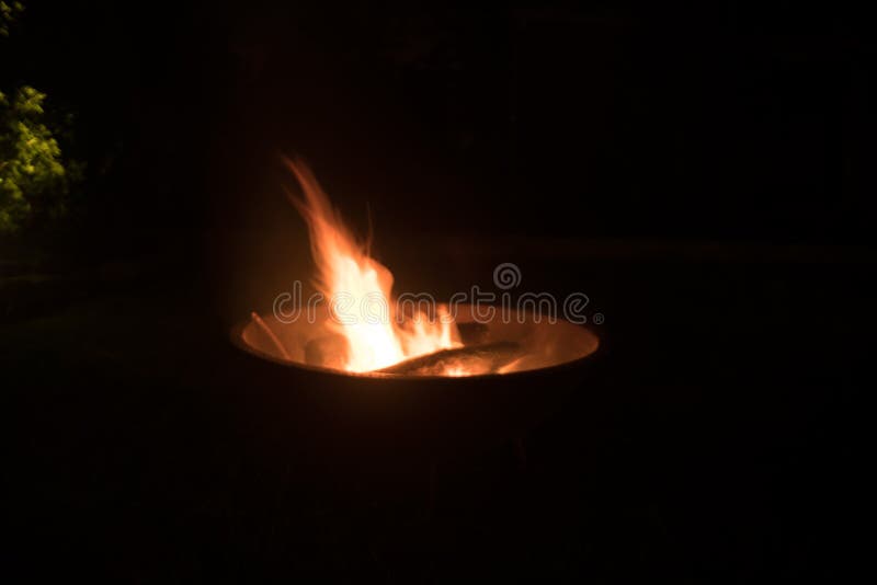 Long Exposure Shot of the Burning Fire Pit Stock Photo - Image of shot ...
