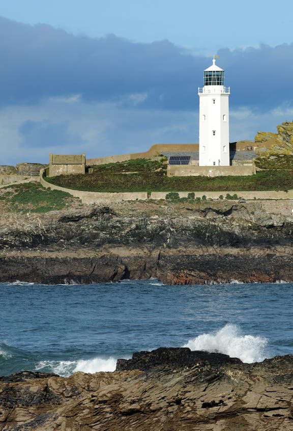 Atlantic lighthouse stock image. Image of castle, godrevy - 21762817