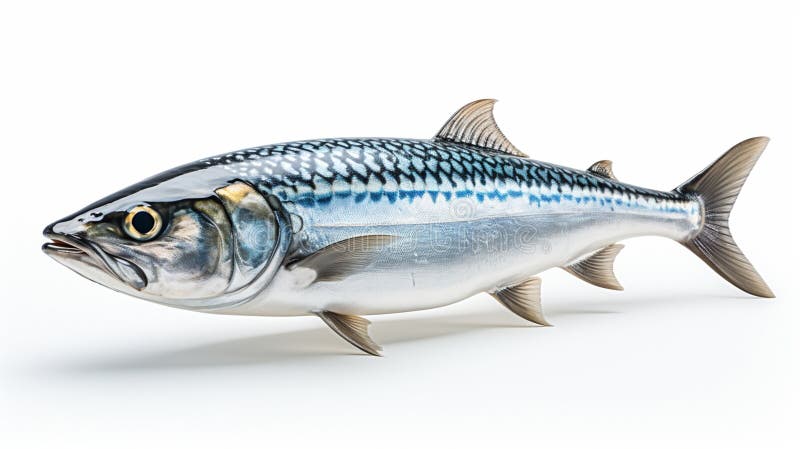 Atlantic Mackerel Fish Isolated on White Background. Generative Ai ...