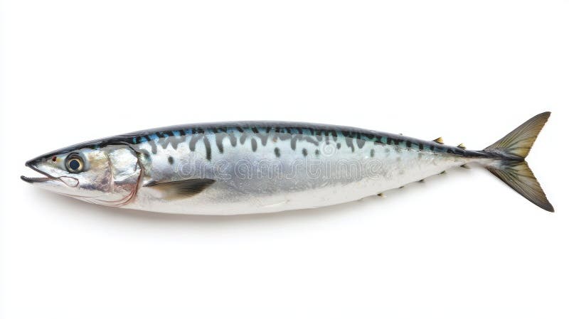 Atlantic Mackerel Scientifically Known As Scomber Scombrus Lies Flat on ...