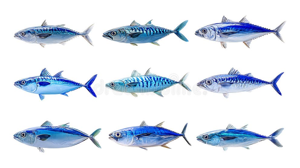 Atlantic Mackerel on Transparent Background Stock Illustration ...