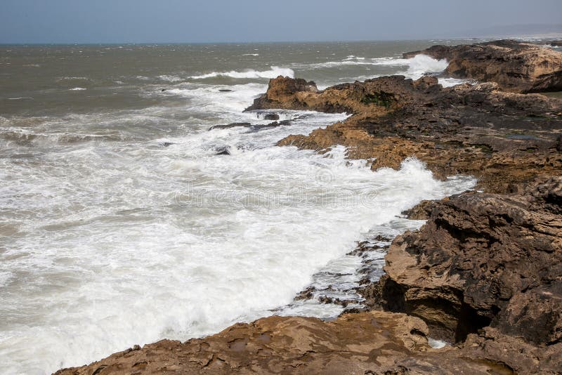 Atlantic Ocean. Coast of Morocco Stock Image - Image of stone, vacation ...