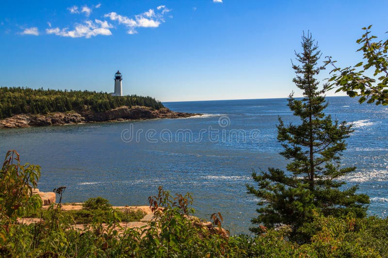 Atlantic Ocean Eastern USA of Shoreline and Lighthouse Stock Image ...