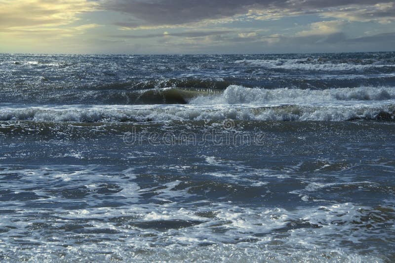 Atlantic Ocean in Florida with a Sunset Stock Photo - Image of horizon ...