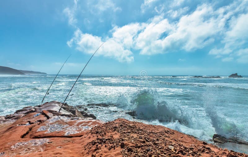 Atlantic Ocean in Morocco stock image. Image of essaouira - 75811997