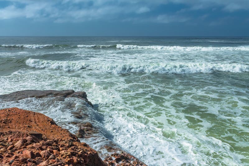 Atlantic Ocean in Morocco stock photo. Image of ocean - 75812334