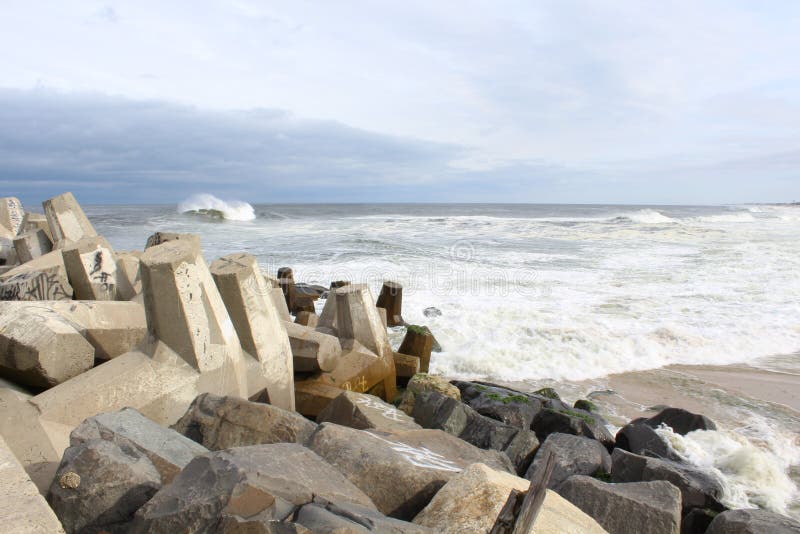 Atlantic Ocean Point Pleasant Beach NJ Stock Image - Image of afternoon ...