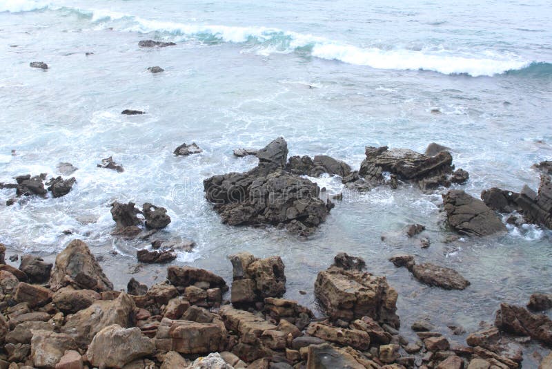 Atlantic Ocean Rocks and Waves Stock Photo - Image of beach, coastal ...