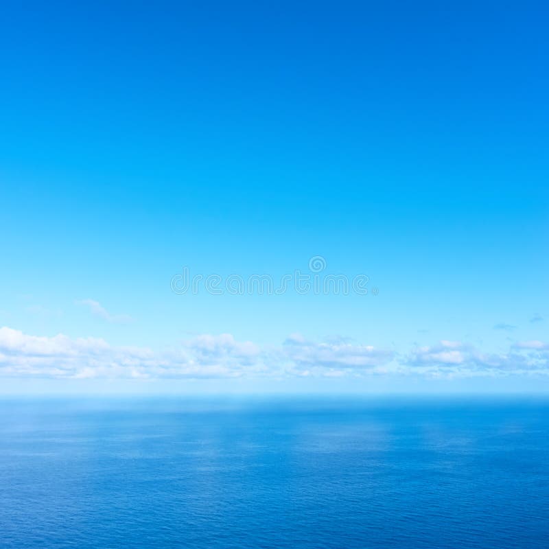 The Atlantic Ocean - Seascape Stock Image - Image of water, clouds ...