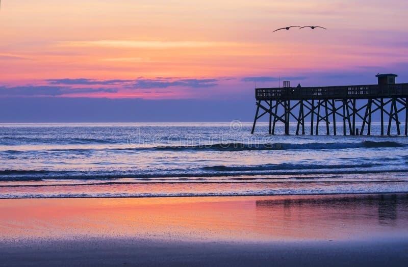 Atlantic Ocean View before Sunrise Stock Image - Image of landscape ...