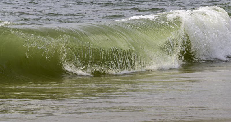 Atlantic Ocean Wave Collapsing Along the Shore Stock Image - Image of ...