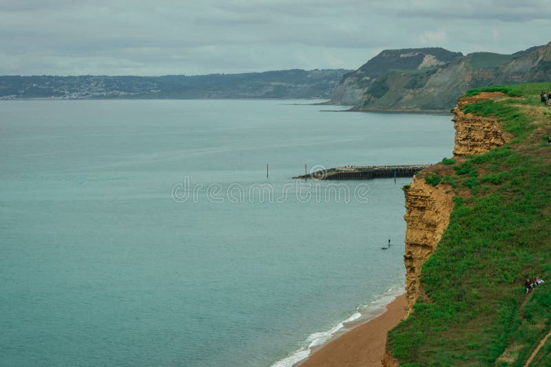 Atlantic Ocean Waves Come Rolling in on a Beach in England UK Stock ...