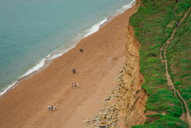 Atlantic Ocean Waves Come Rolling in on a Beach in England UK Editorial ...