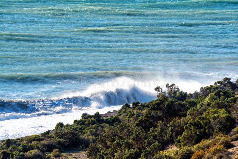 Atlantic Ocean Waves in Patagonia Stock Photo - Image of white, spray ...