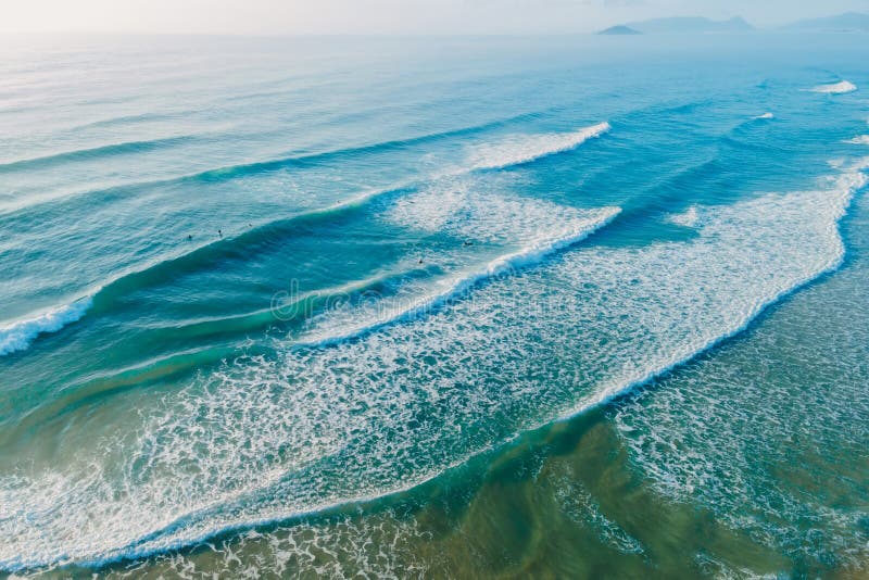 Atlantic Ocean with Waves for Surfing. Aerial View Stock Photo - Image ...