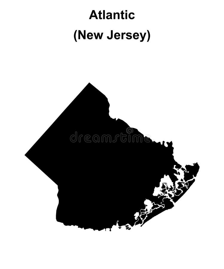 Atlantic outline map stock vector. Illustration of border - 361726686