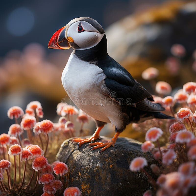 Atlantic Puffin or Common Puffin or Common Puffin Stock Illustration ...