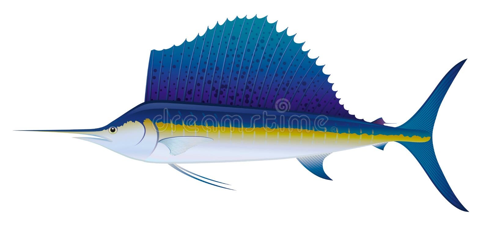 Cartoon Marlin stock illustration. Illustration of rendering - 5240985