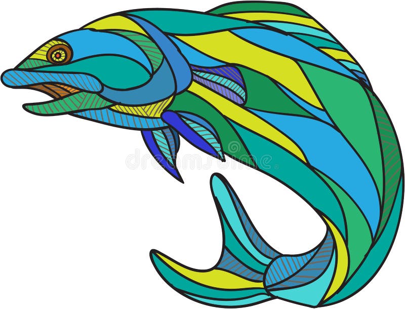 Atlantic Cod Fish Drawing stock vector. Illustration of background ...