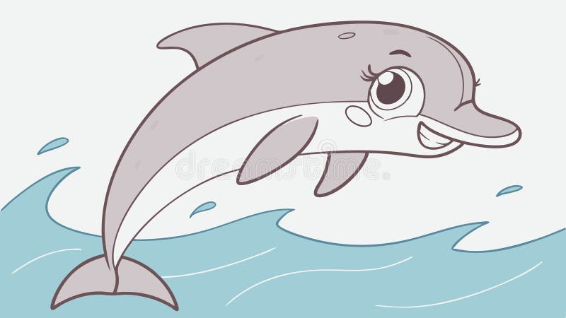 Atlantic Spotted Dolphin Confused Jumps Desert Berries Vector Stock ...