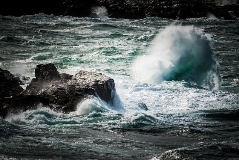 Atlantic Waves Crashing on Rocks 1 Stock Image - Image of seas ...