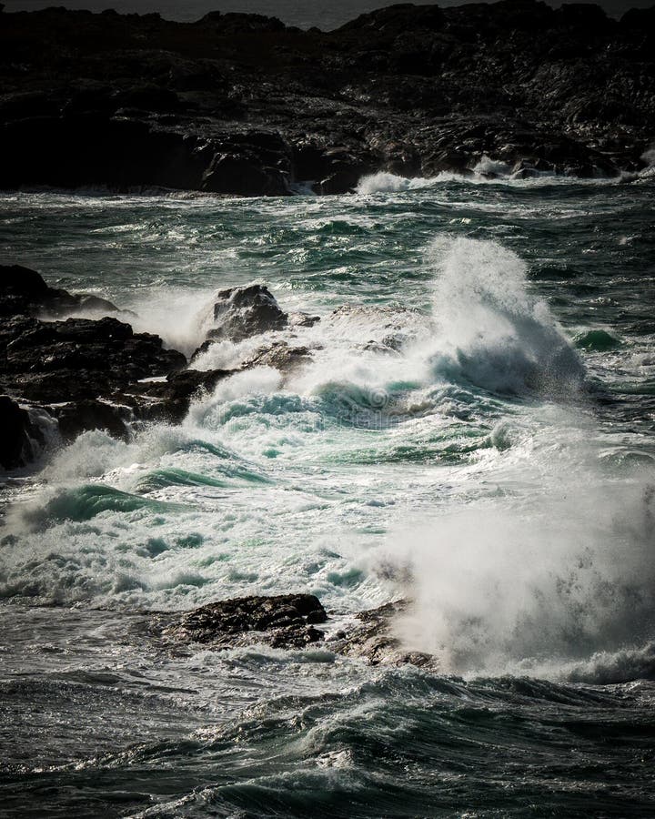 Atlantic Waves Crashing on Rocks 5 Stock Photo - Image of scottish ...