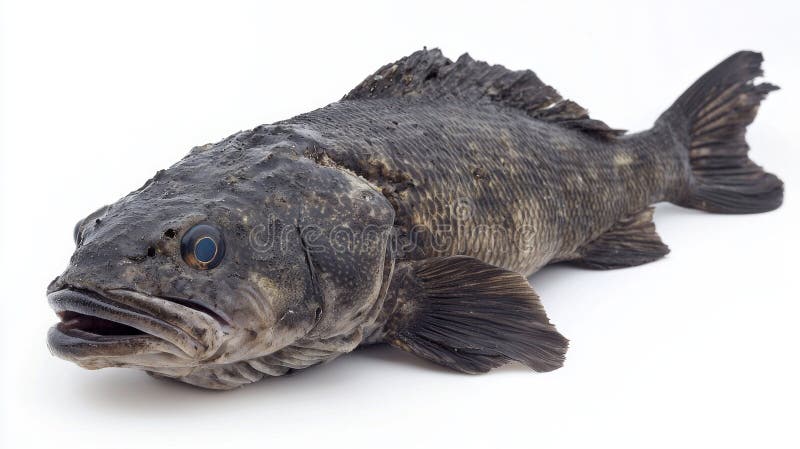 Atlantic Wolffish Featuring Distinctive Shape and Texture Rests on a ...