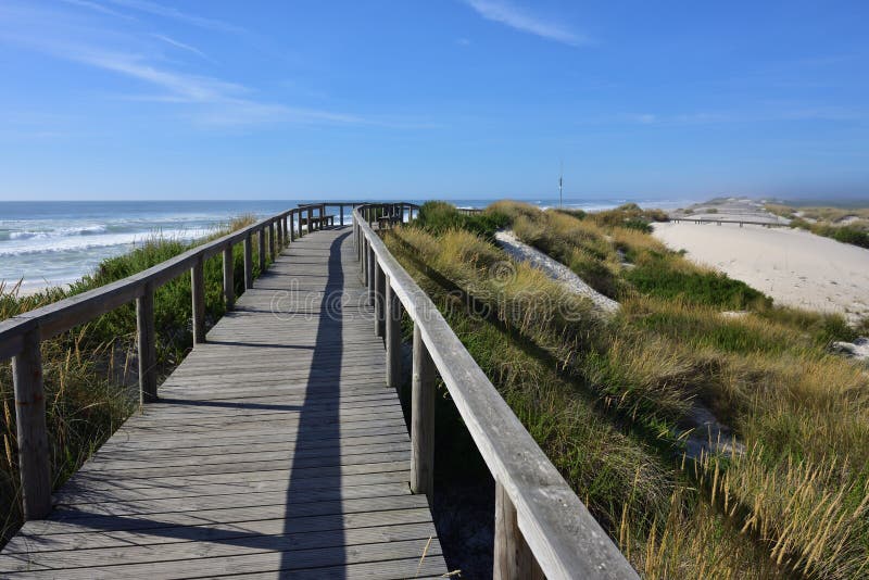 Atlantik, Costa Nova-Strand in Aveiro, Portugal Stockfoto - Bild von ...