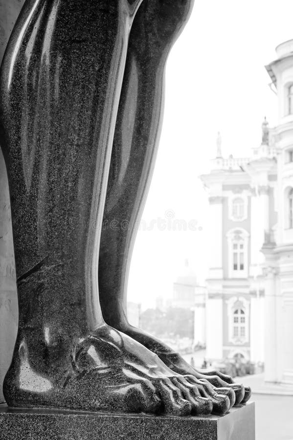 Atlantis Lifted Marble Feet Closeup Stock Image - Image of petersburg ...