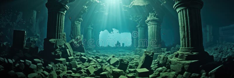 Atlantis the Lost World Underwater, Ancient City in the Depths of the ...