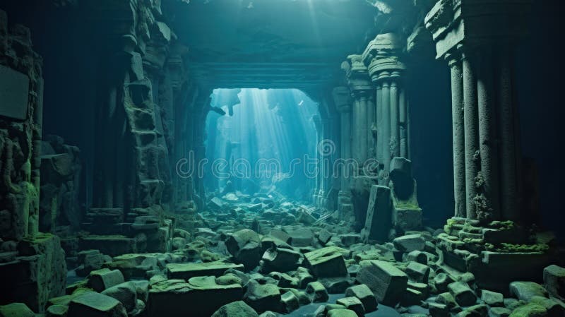 Atlantis. Lost Civilization of Atlantis.Undersea Ruins. Ruins of the ...