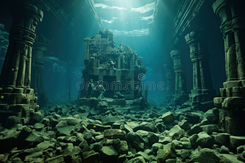 Atlantis. Lost Civilization of Atlantis.Undersea Ruins. Ruins of the ...