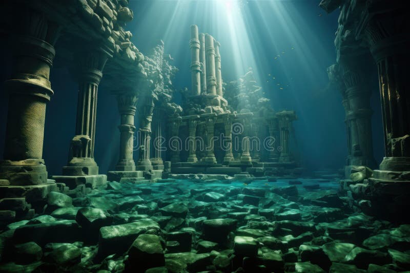 Atlantis. Lost Civilization of Atlantis.Undersea Ruins. Ruins of the ...