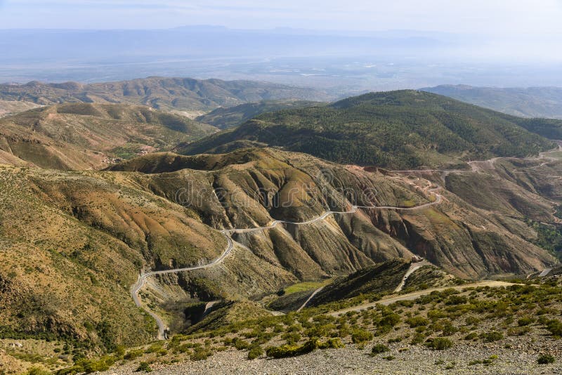 Atlas-Berge, Marokko, Panoramablick Stockfoto - Bild von standort ...