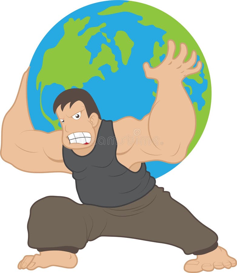 Carrying Atlas Earth Clip Art